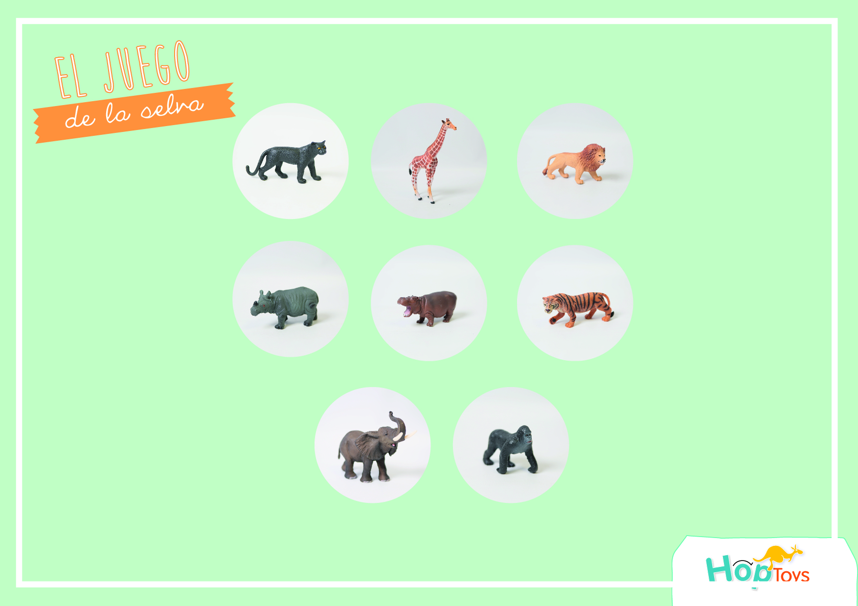 Juego con... ¡los animales de la selva! - HOPTOYS