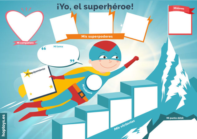 Póster para personalizar "Yo, superhéroe" - Hop'Toys